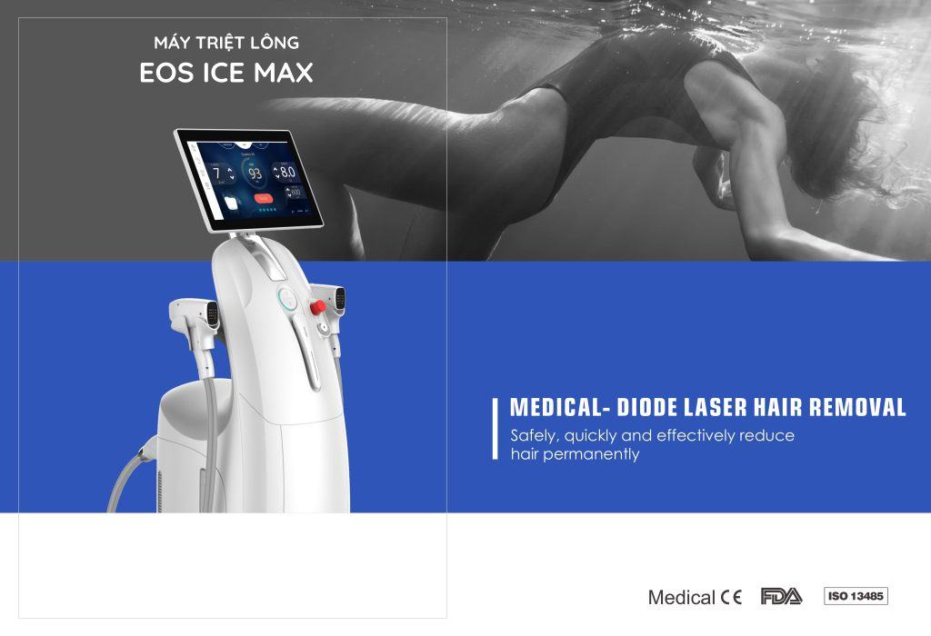 MÁY TRIỆT LÔNG LẠNH CÔNG NGHỆ EOS ICE MAX MỚI NHẤT 2024